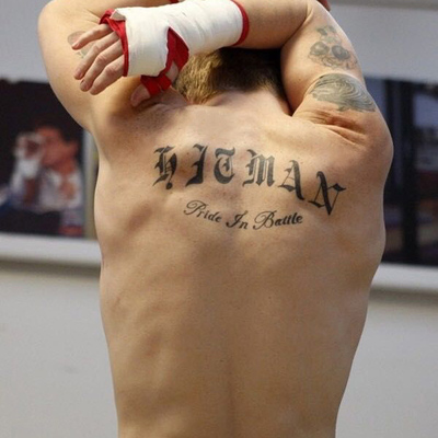 英文字母创意前胸后背纹身贴防水