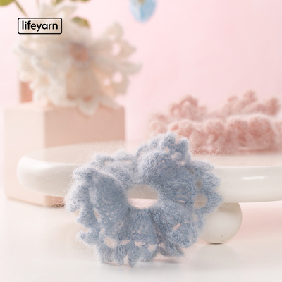 lifeyarn卡戎材料包马海毛大肠发圈毛线手工编织钩针送视频教程