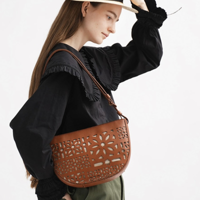 日本购直邮 GENTEN镂空半圆包手提包斜挎包29*20*6cm 44587