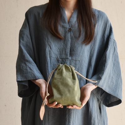 日本代购直邮 genten 束口包 小号 新款猪皮 43652