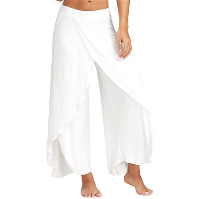 Pants Wide Leg Sports White Black  Plus Size Trousers 瑜伽裤