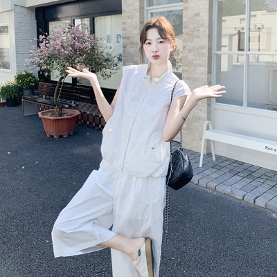 休闲套装两件套女钉珠夏季新款