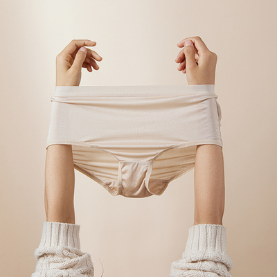 无痕真丝100%高腰三角裤xuhuang