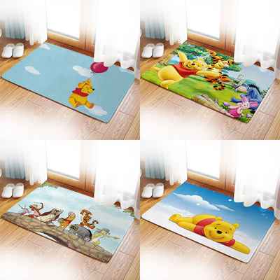 小熊维尼 Winnie the Pooh 噗噗熊 双层地垫浴室短绒防滑地垫卧室