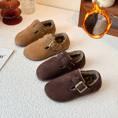 儿童保暖加绒勃肯鞋毛毛鞋大棉鞋
