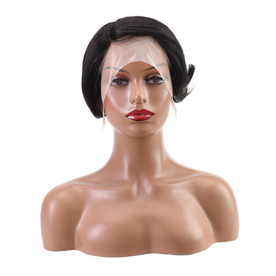 13*4 T 短款造型 pixie cut 全真人发头套 human hair wigs