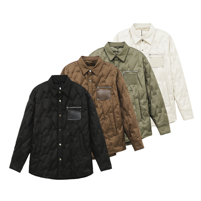 【CC家居控】轻潮设计师线！90绒子鸭绒衬衫款羽绒服 4309 情侣款