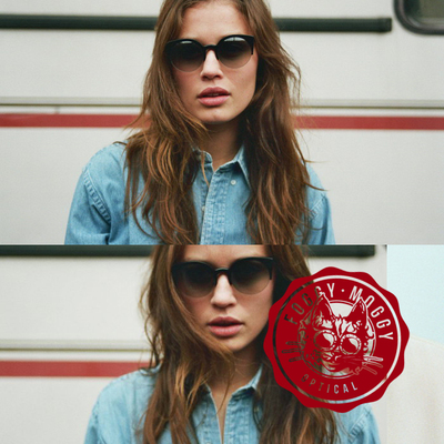 luciavintage复古小巧磨砂太阳镜