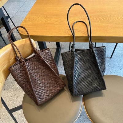 手工编织包时尚休闲女包洋气百搭腋下包子母包单肩包托特包25197