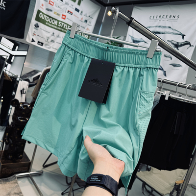 短裤运动户外激光冲孔弹力速干