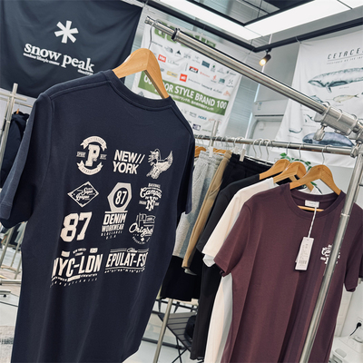 液氨凉感棒球印花全棉短袖T恤