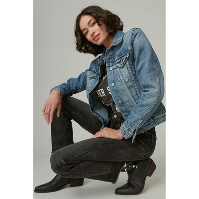 美系中产单宁LB裁剪短款牛仔夹克