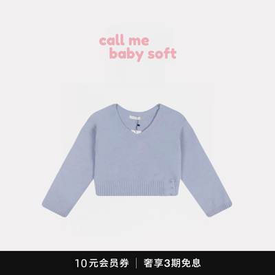●callmebabysoft韩国modimood大V领斜露肩收腰侧扣针织衫毛衣女