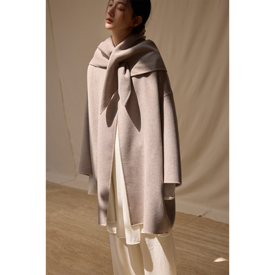 commusememory中长款双面呢外套