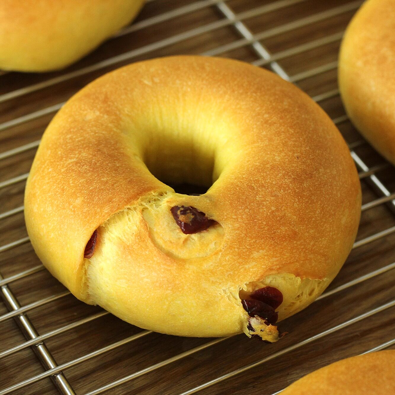 南瓜蔓越莓贝果bagel下午茶低g饱腹健身粗粮早餐代餐主食面包卡