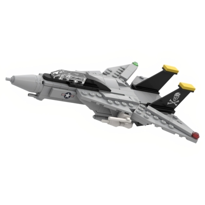 现货小颗粒MOC-32402迷你F-14雄猫战斗机积木玩具模型礼物摆件