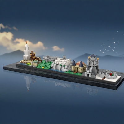 现货小颗粒MOC-29080权力的游戏维斯特洛天际线积木玩具模型摆件