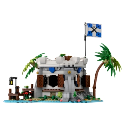 现货小颗粒MOC-80308海盗系列帝国炮湾积木建筑玩具模型礼物摆件
