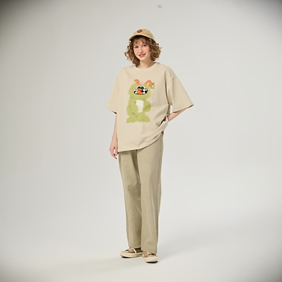 AIMEEWQ25新款宽松印花圆领T恤