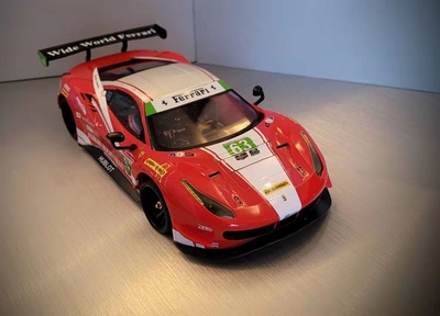 GL racing 出品 蚊车车壳 miniz 法拉利488gt3 红白【Mini速社】