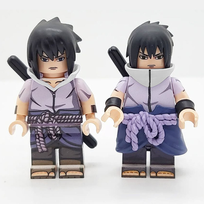 国产玩具火影第三方忍者界大战宇智波佐助积木小人仔裙甲护手衣领