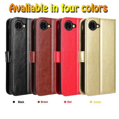 适用于中兴ZTE Nubia S2e，S2R，S2 Lite，A507ZT疯马纹皮套手机壳插卡防摔保护套翻盖式商务男女外壳素皮