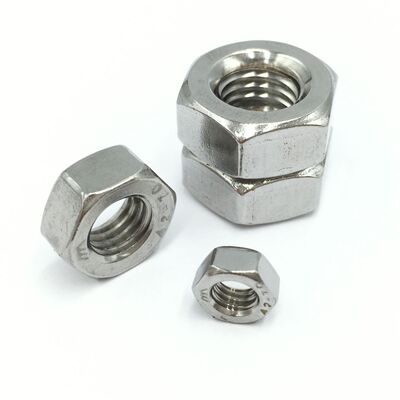 304不锈钢六角厚细牙螺母 M10M12M14M16M18M20*x1.25x1.5x2mm幼牙