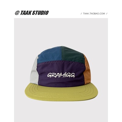 拼色速干布五片帽棒球帽