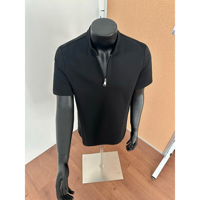 重磅半拉链亨利领短袖T恤宽松型设计感休闲风上衣男T3705-特价P27