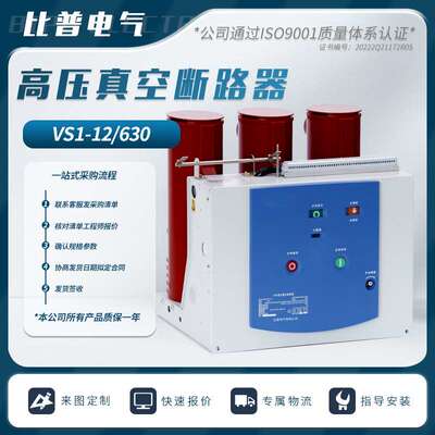比普 VS1-12/630A-25 VS1-10/1250A户内10KV高压真空断路器固定式