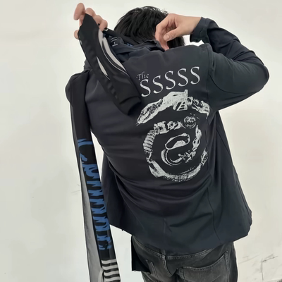 『现货』Undercover 06ssT期解构拼接西服 水洗做旧印花外套