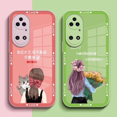 适用华为P50e手机壳ABR-AL60光亮面化为P50e简约P50e硅胶华伟p50e女款高级感防摔保护套玻璃壳全包新款