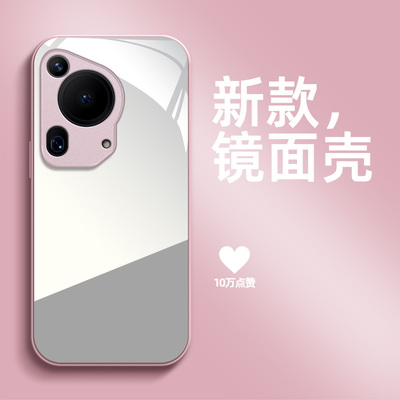 适用华为Pura70ultra手机壳HBP-AL00带镜子HBP-AL0o镜面化为pura7oultra保护套简约补妆镜高颜值化妆镜女款