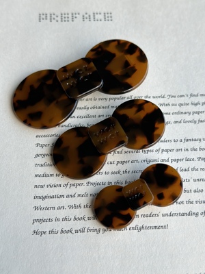 自制琥珀色蝴蝶结鸭嘴夹