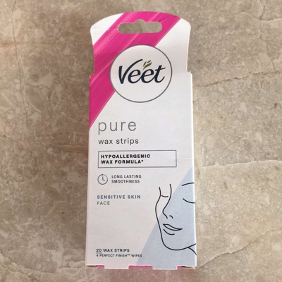 现货澳洲Veet Pure Cold Wax Strips Face面部脱毛贴10条20片