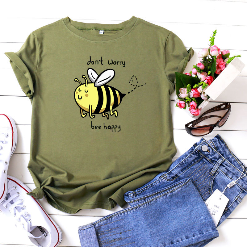 Cotton Women Summer t-shirt Ladies Casual tshirt女纯棉T恤潮