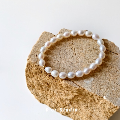 镜面光温柔珍珠手链天然淡水珍珠气质珍珠手链送妈妈闺蜜女生礼物