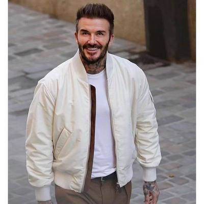 美式潮牌新款贝克汉姆LP飞行员夹克棉衣街头风bomber棒球服外套男