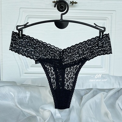 tback网纱轻薄透中腰丁字内裤女