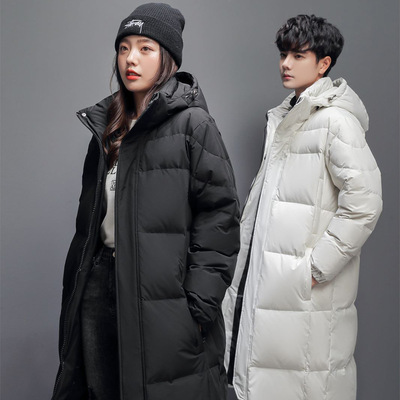 man winter coat women warm jacket直批男士羽绒服情侣长款加厚