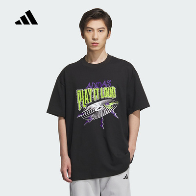 adidas阿迪达斯篮球印花半袖2025春男GRAPHIC圆领短袖T恤 KA2297