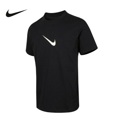 NIKE耐克短袖男夏季新款倒钩字母印花透气棉质运动T恤HV1694-010