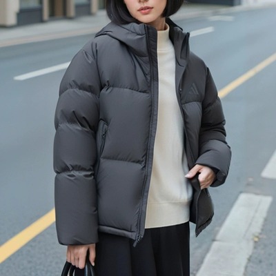 阿迪达斯暖「芯」科技面 面包服2025冬女中长连帽羽绒外套JV6192