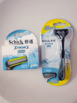 舒适剃须刀片Schick超锋三层手动刮胡刀原装XTREME3层刀头新款