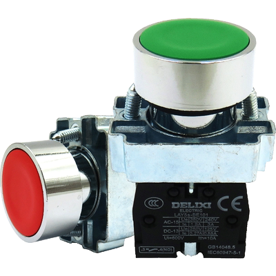 德力西按钮开关32ba42金属自复位