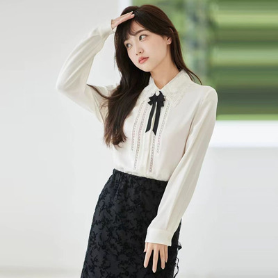 风迪春秋新款衬衫百搭休闲气质