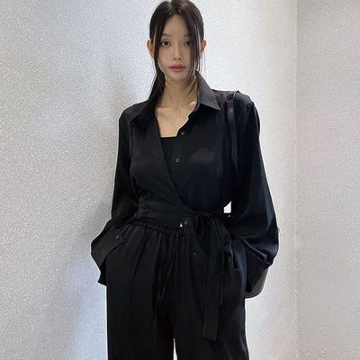 六0923韩国正品10464 衬衫区纯色英伦正品炸街夏款瑞丽新款风格