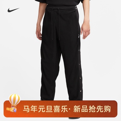 耐克男子休闲宽松侧排扣直筒长裤