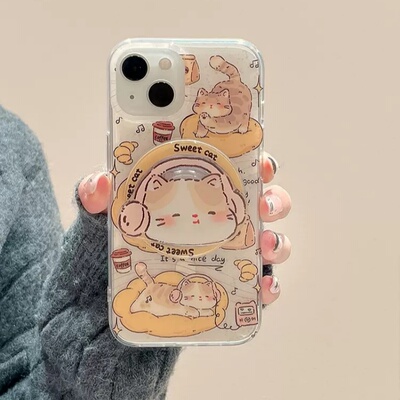 ins可爱橘猫磁吸支架适用A6/5/OPPO Reno15/14/13/12F/K15手机壳FindX9PRO韩风X8S+X7Ultra新款A98/A3防摔A58