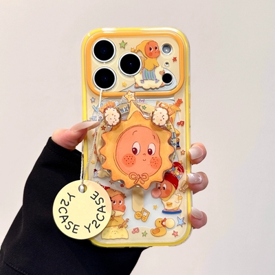 卡通太阳星星小人磁吸支架适用A6/5/OPPO Reno15/14/13/12F/K15手机壳findx9Pro女X8S+X7ultra新款A3X防摔A58